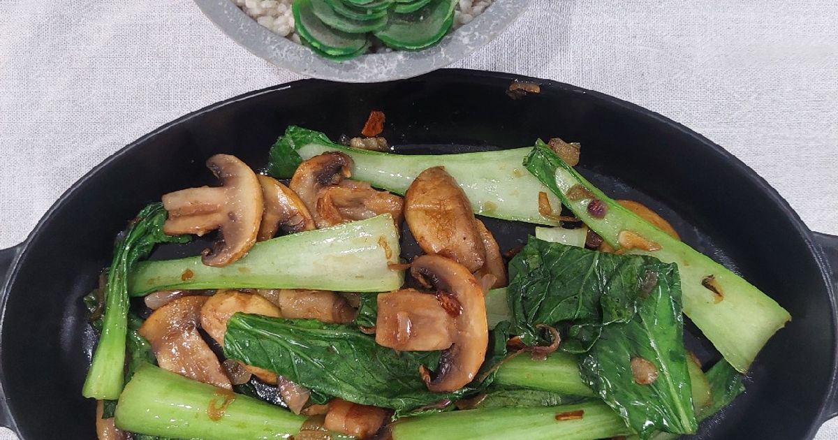 Resep Tumis Pakcoy Jamur oleh Dapur B'wish - Cookpad