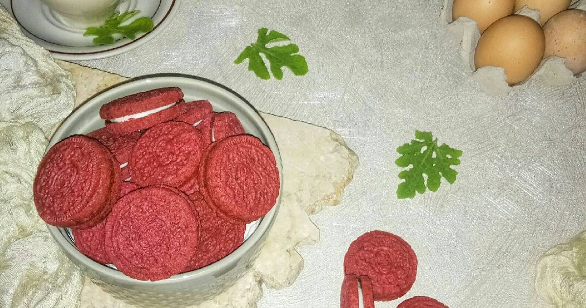 Resep Oreo Supreme KW (Oreo Red Velvet) oleh Anjas Sulrum - Cookpad