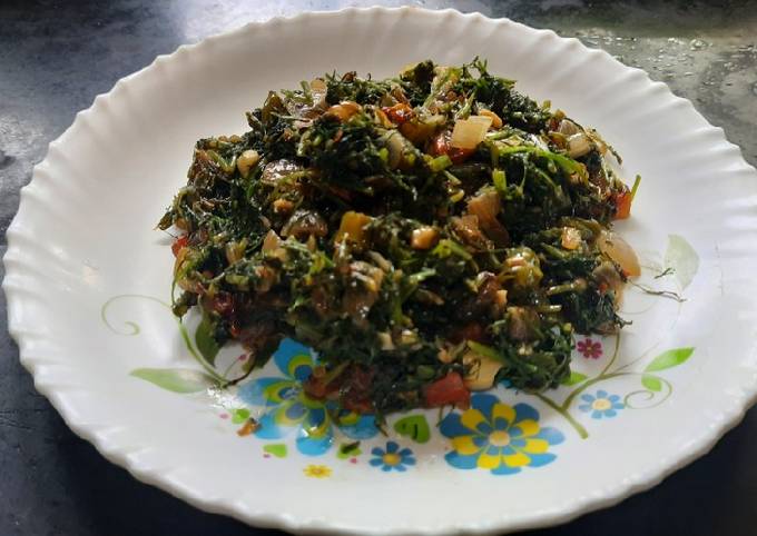 Shepu(dill) green leafy vegetables sabji Recipe by Varsha Narayankar ...