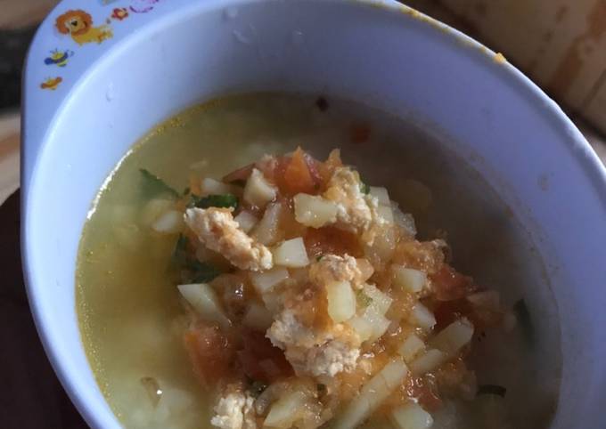 Resep Bubur Sup Ayam Sederhana oleh achikencana - Cookpad