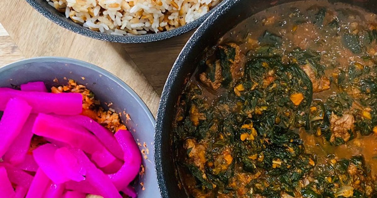 Egyptian Spinach Beef Stew Recipe By Lamees M. Helal