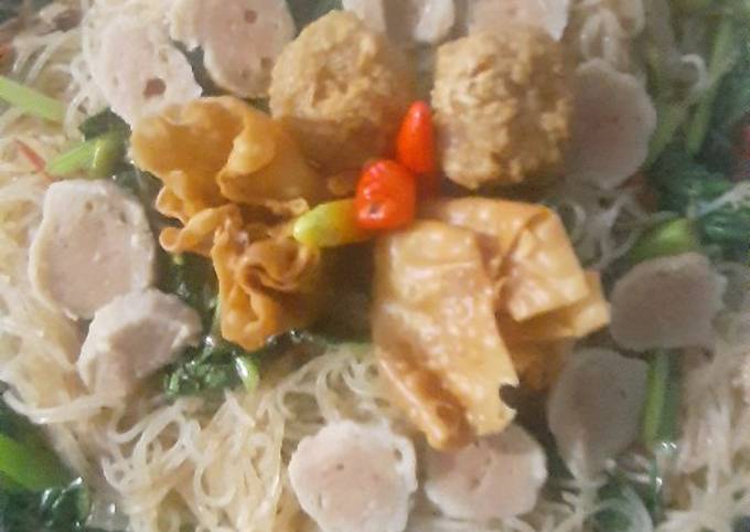 Resep 22. BIHUN SAWI PENTOL PANGSIT oleh NiamNiam - Cookpad