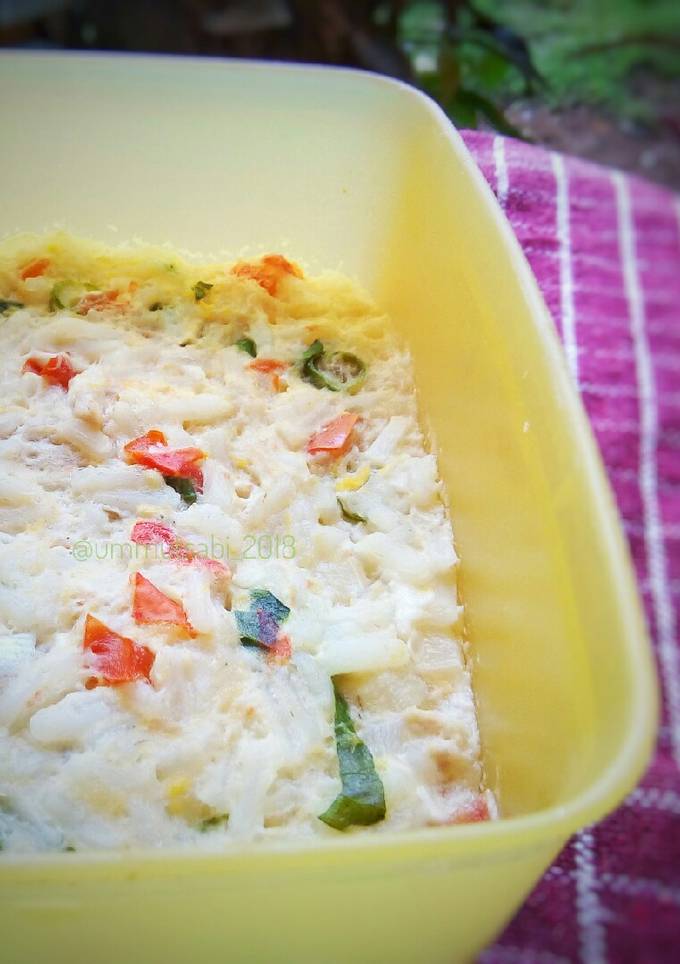 Resep Bubur Tim Nasi Ikan Tuna (mpasi for baby) oleh Tati SoLina - Cookpad