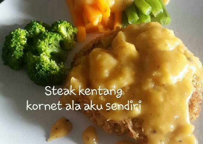 Resep Steak kentang kornet oleh Avinda V Dewi - Cookpad