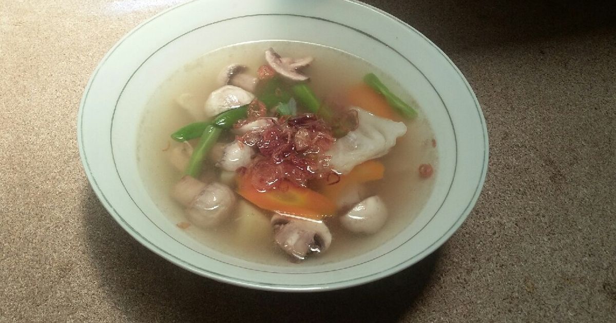 Resep Sayur Sop Daging Jamur oleh ania sarah - Cookpad