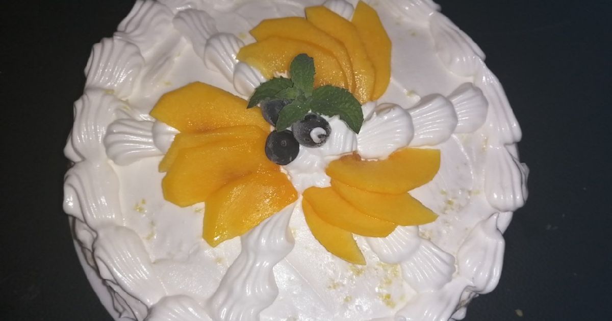 Torta de chantilly y duraznos - 197 recetas caseras- Cookpad