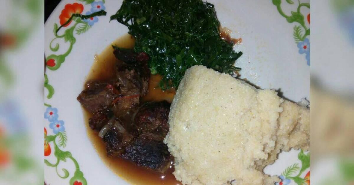 Ugali,beef, veges Recipe by Joslyn - Cookpad