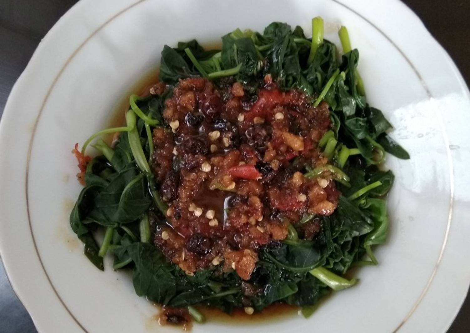 Resep Brambang Asem / Plecing Kangkung Jawa oleh martha - Cookpad