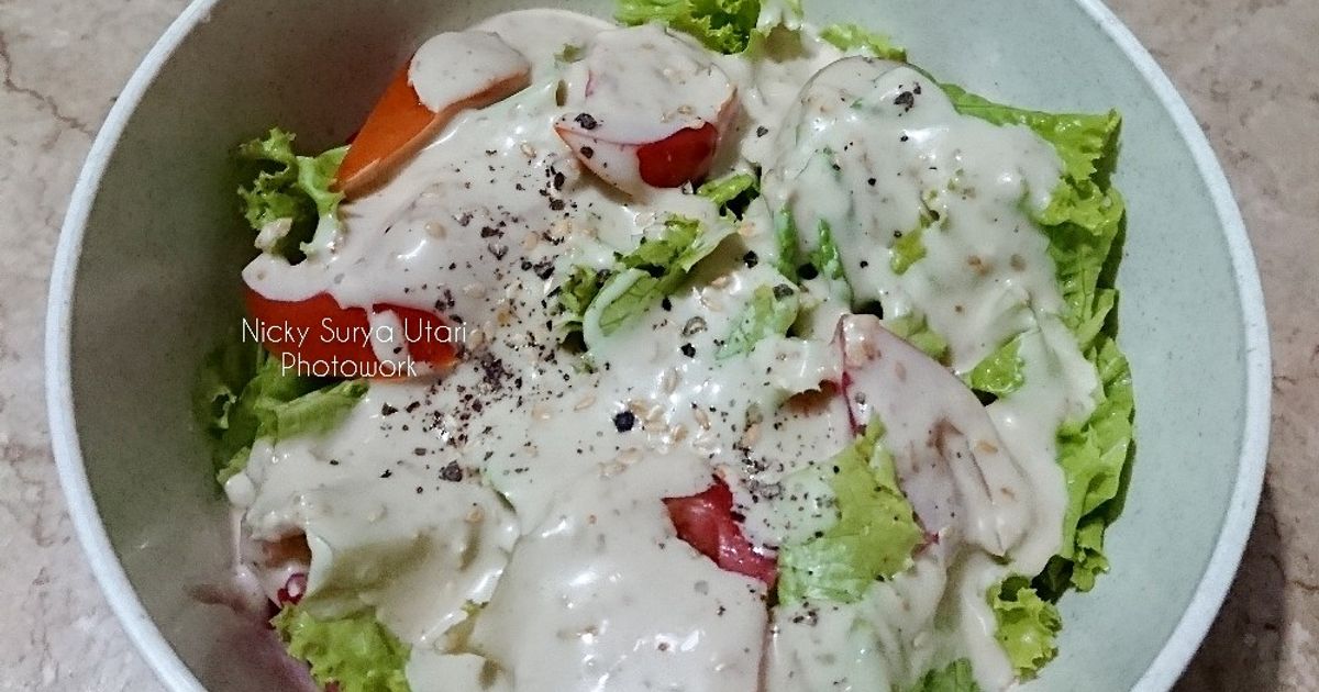 Resep dressing salad sayuran rumahan rumahan enak dan mudah - Cookpad