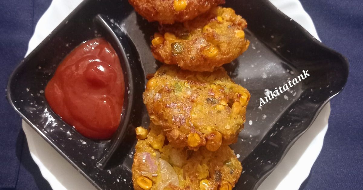 Quick And Easy Rainy Corn Tikki Recipe by Ankita Tank Parmar - Cookpad