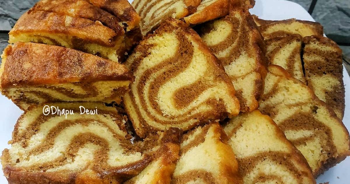 Resep Bolu Tulban/Marmer Cake ala Dhapu Dewi oleh Dhapu Dewi - Cookpad