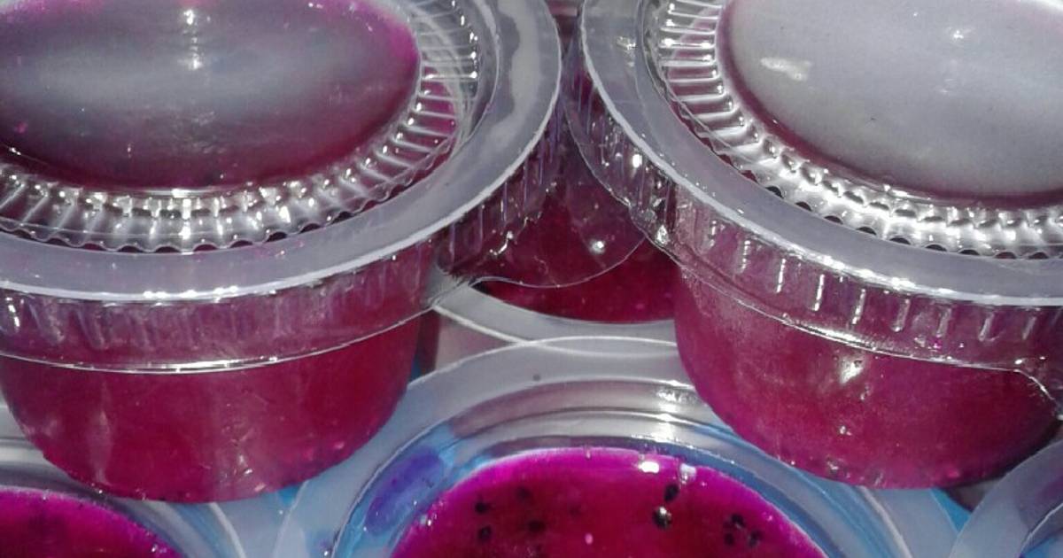 242 resep puding buah naga cup enak dan mudah - Cookpad