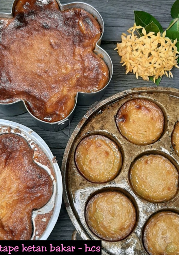 Resep Bingka Tape Ketan Bakar / Bingka Tapai Lekatan Bakar oleh ...
