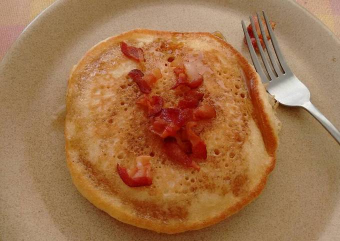 Hot cakes o pan cakes con tocino. ॐ Receta de María Carmen - Cookpad