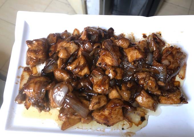 Resep Ayam saus lada hitam oleh Huda Bawazier - Cookpad