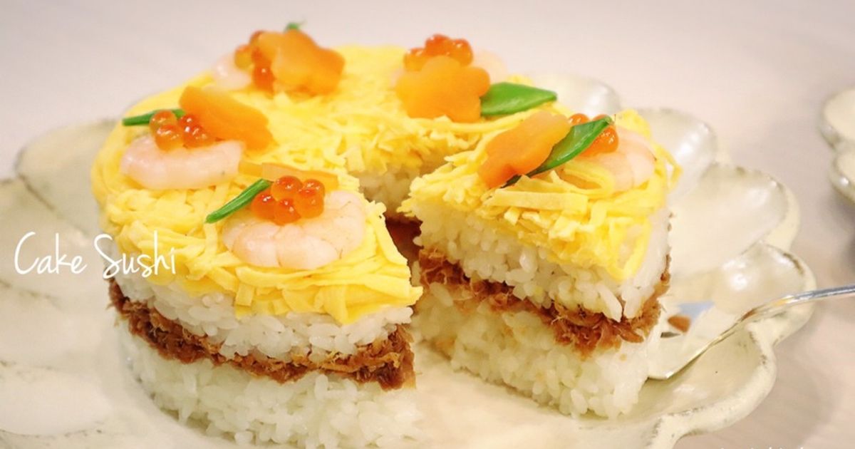 Easy Tuna Soboro Cake Sushi For Hinamatsuri Recipe by noripetit