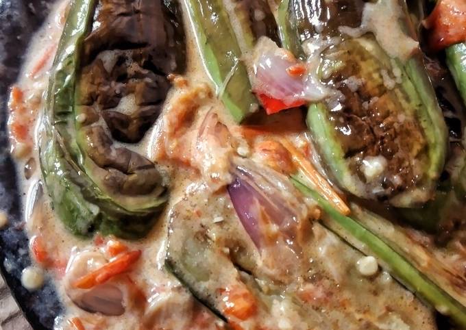 Resep Tarung Babanam, sambal terong bakar santan terasi oleh ...