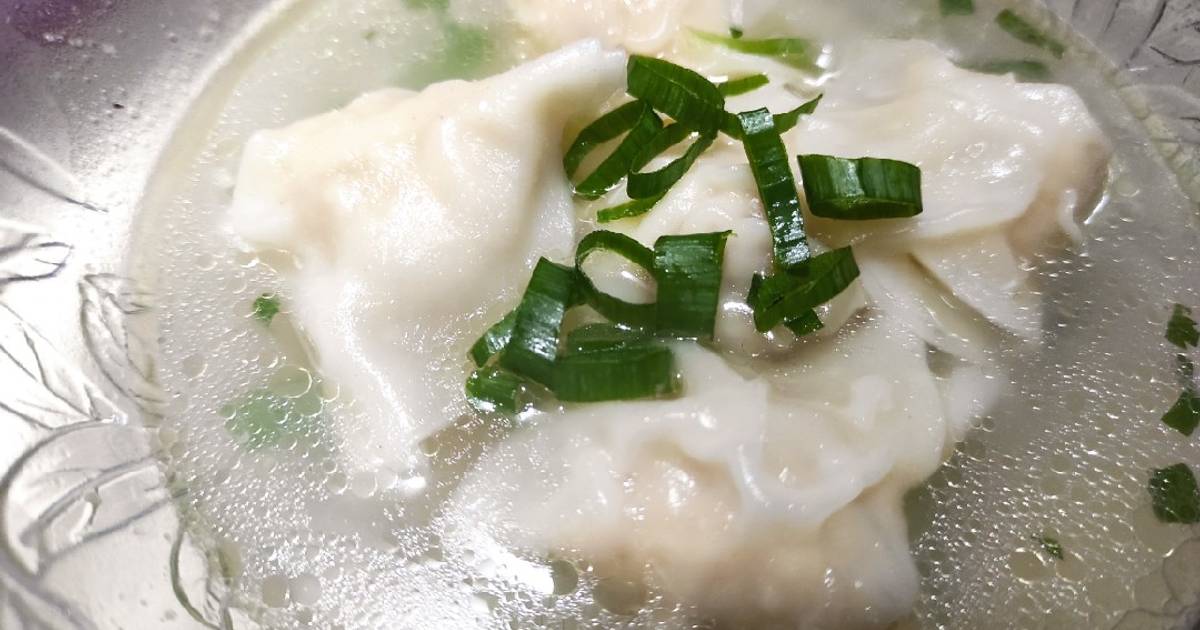 Resep 67. Sup Pangsit (Wonton Soup) oleh Bernadeta Diah R A - Cookpad