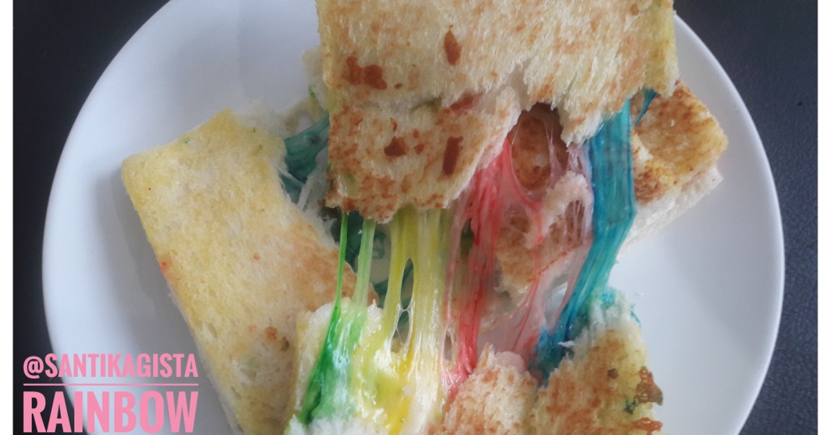 Resep Rainbow Toast oleh Santika Agista - Cookpad