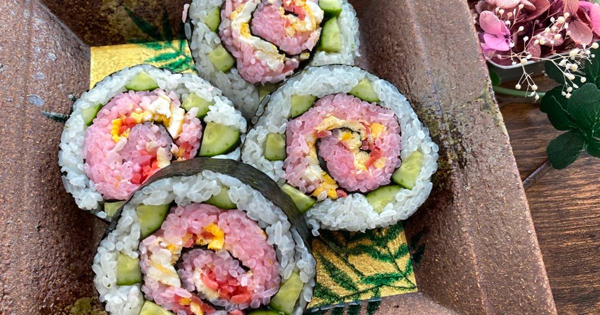 Rose Sushi Roll Recipe by Aunty Eiko's international cuisine experience - Cookpad