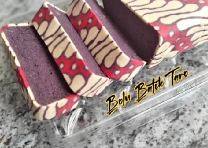 Resep 161. Bolu Batik Taro oleh Arni Susanti - Cookpad