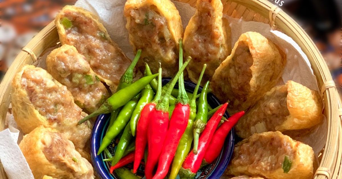 Meat Stuffed Tofus Tahu Isi Daging Recipe by purple_acied - Cookpad