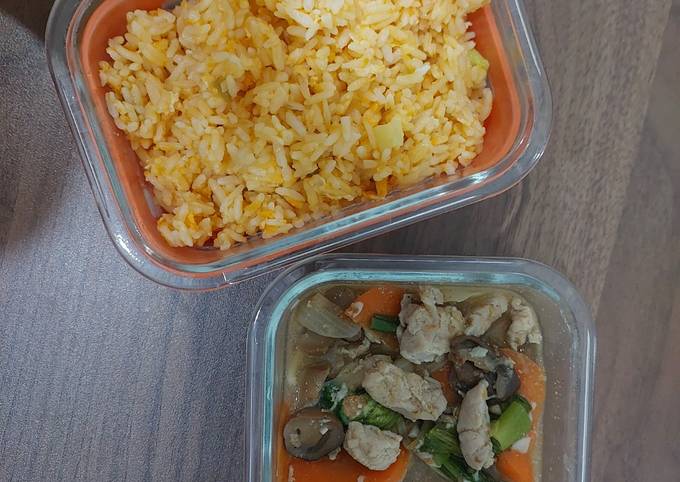 Resep 6. Nasi Telur Ayam Ca Jamur oleh Christy_annie - Cookpad