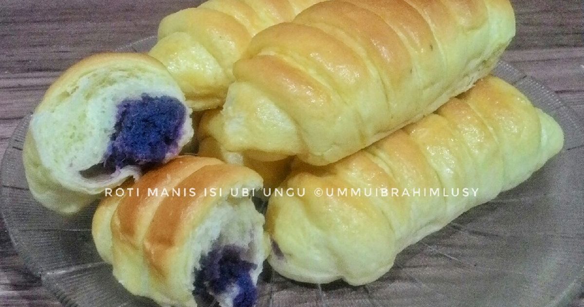 Resep roti manis isi ubi ungu rumahan enak dan mudah - Cookpad