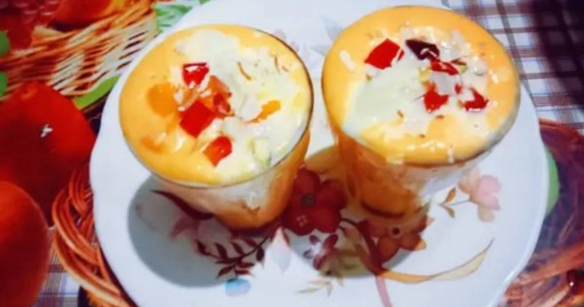 Delicious tasty mango Mastani Recipe by Ramaben Joshi - Cookpad