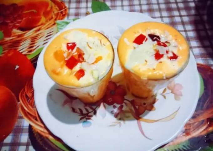 Delicious tasty mango Mastani Recipe by Ramaben Joshi - Cookpad