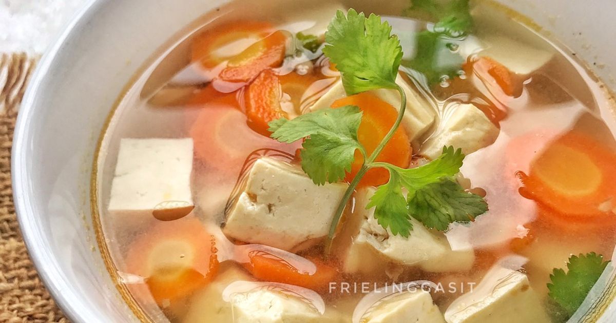 Resep soup tahu udang rumahan enak dan mudah - Cookpad