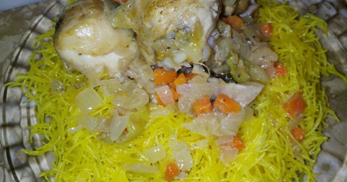 Fideo Fino En El Vapor Y Pollo Con Salsa🍴 Receta de AMY Con Sus Recetas ...