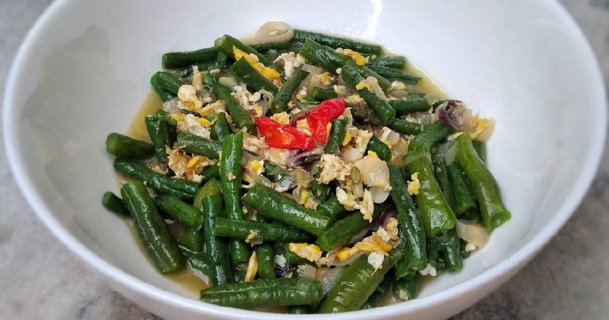 37 resep tumis kacang panjang orek telur enak dan mudah - Cookpad