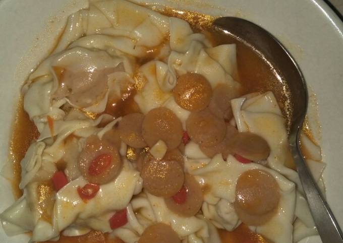 Resep Pangsit Rebus Kuah Pedas oleh Faldaira Atsiila - Cookpad