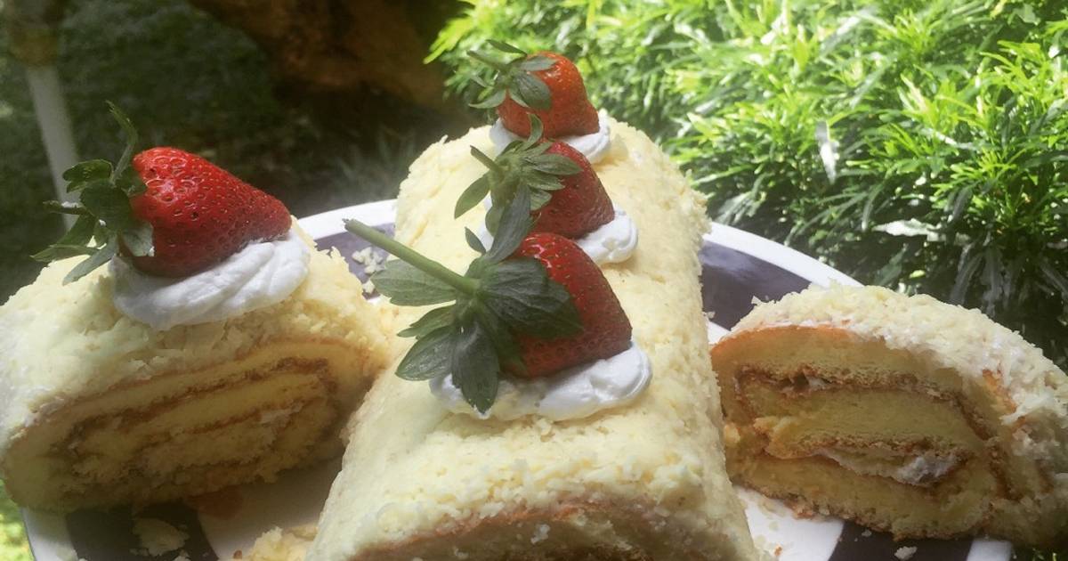 Resep Cheese Roll Cake oleh vina mediyanti - Cookpad