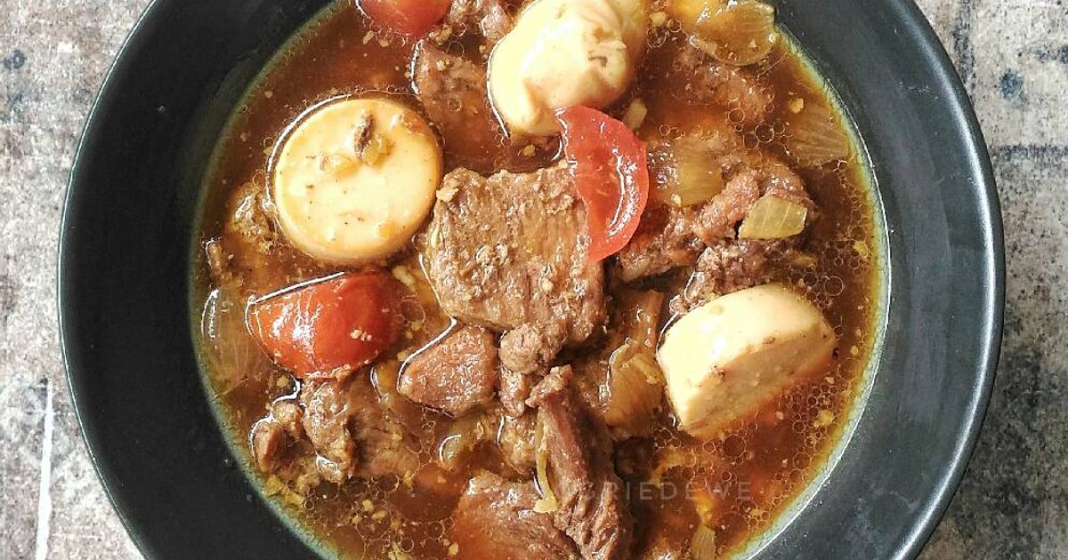 Resep Semur Daging Sapi Tofu oleh Inggried Wedhaswary - Cookpad