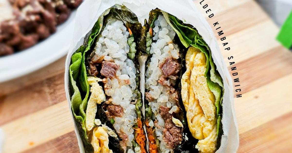 Resipi Beef Teriyaki Folded Kimbap Sandwich oleh Nihadriz Niha - Cookpad