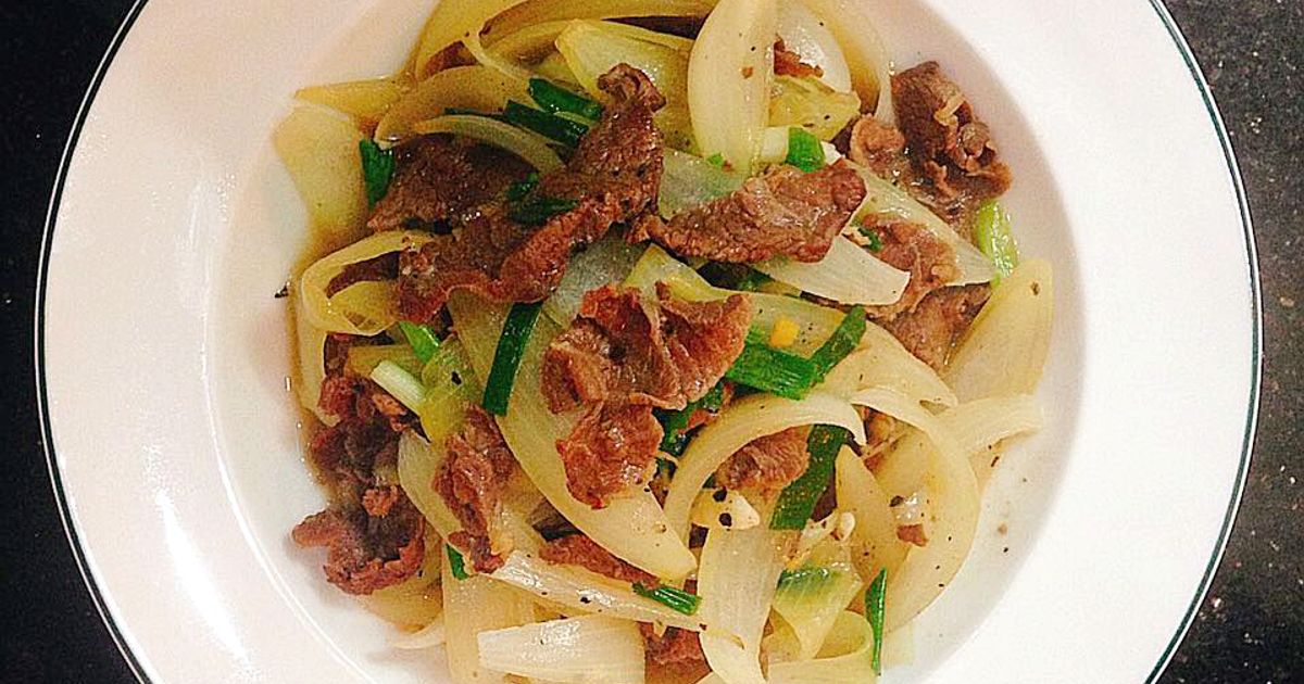 Beef Stir Fry With Onions 🍛 🍚 Recipe By Jung Bubii