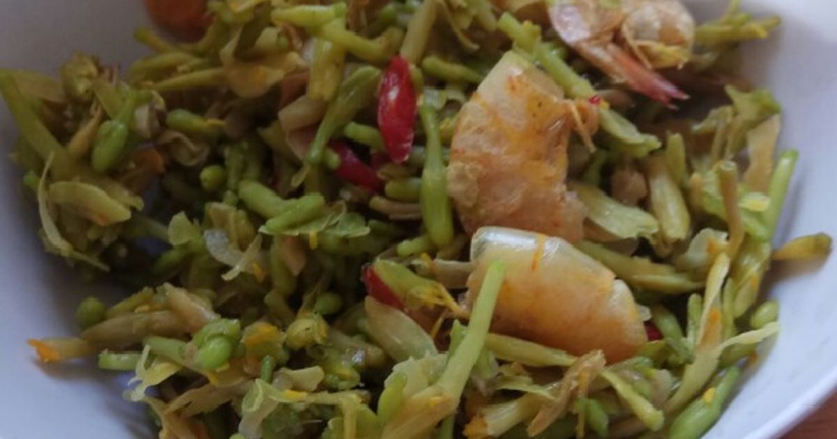 Resep Tumis Bunga Pepaya Udang oleh dynaharyono - Cookpad