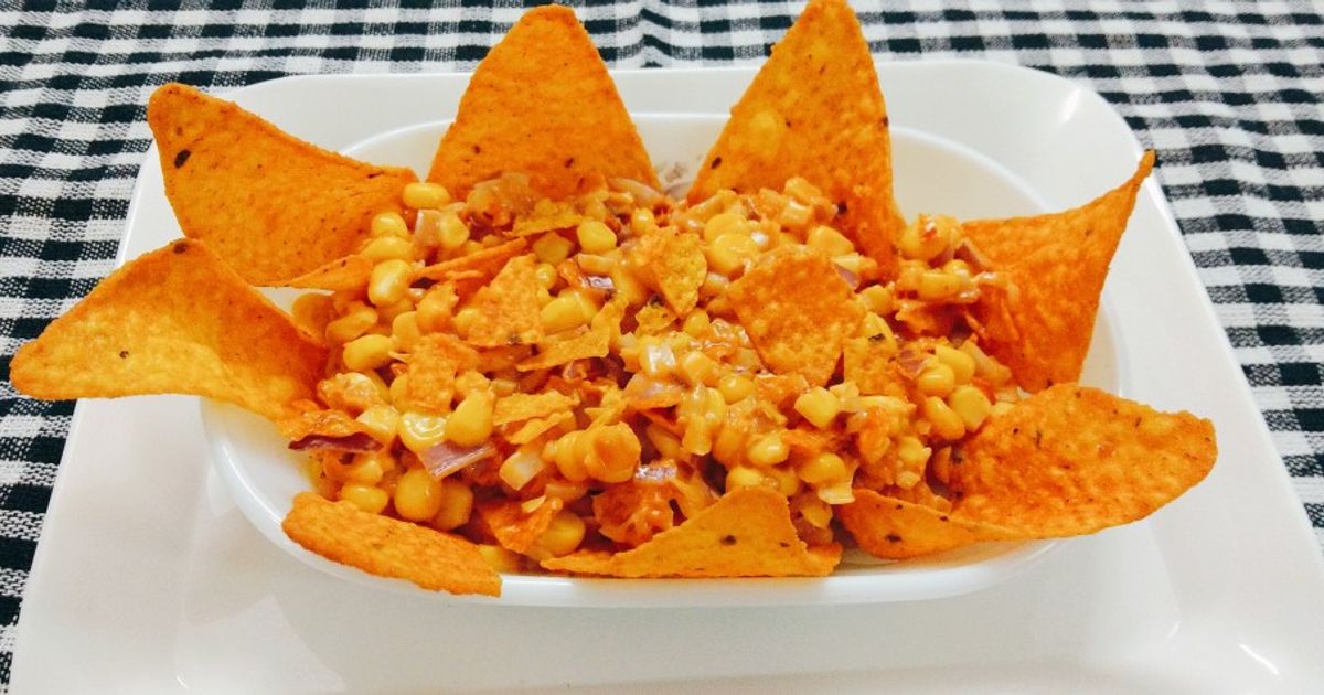 Nachos Corn Chat Recipe by SUMAN WADHWA - Cookpad