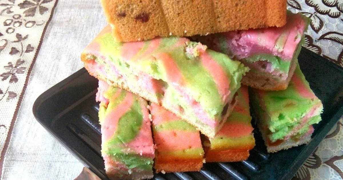 Eggless tricolour cake Recipe by Maya Tandon - Cookpad