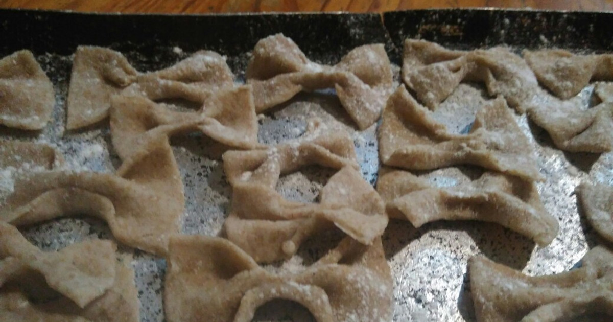 Fideos Moñitos Integrales 🌾🌾 Receta de MAMUCHA SILVIA 🌹