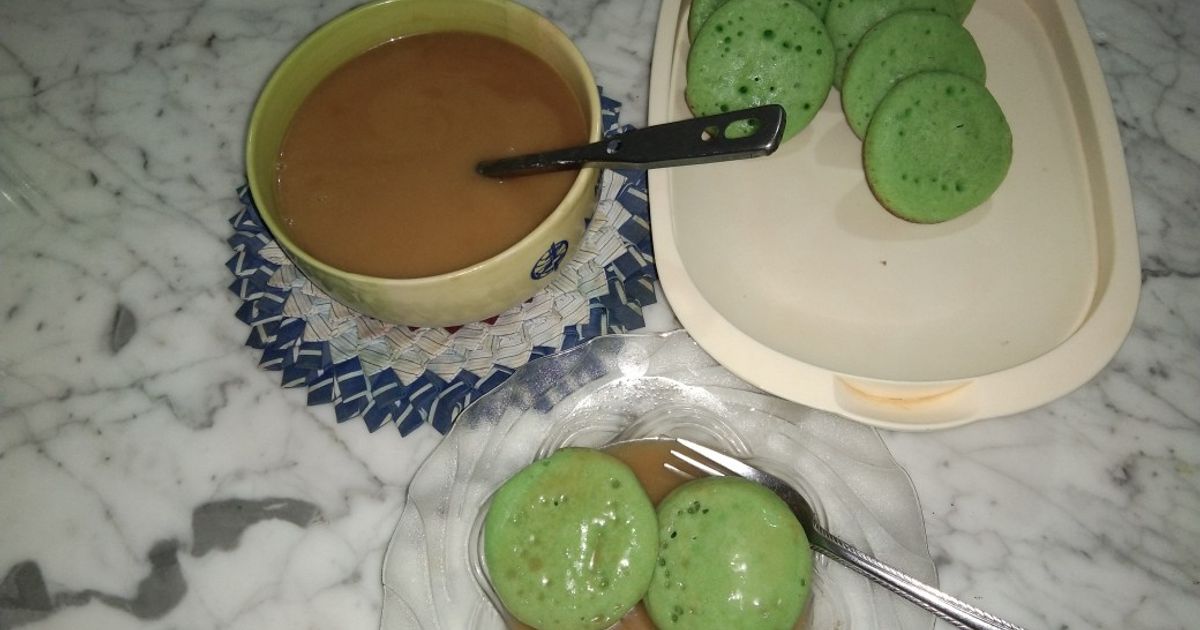 Resep Serabi Pandan Kuah Kinca oleh Betty Pretty Maulana - Cookpad