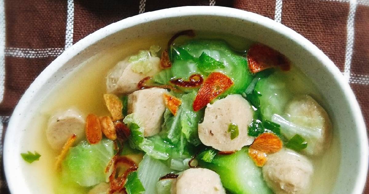 35 resep sop sawi putih oyong enak dan mudah - Cookpad