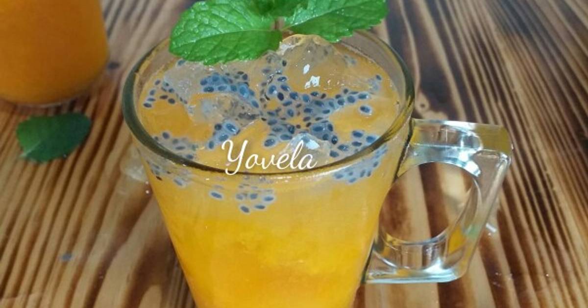 Resep Es Jeruk Peras Selasih oleh Yovela Gracia Davino Una - Cookpad