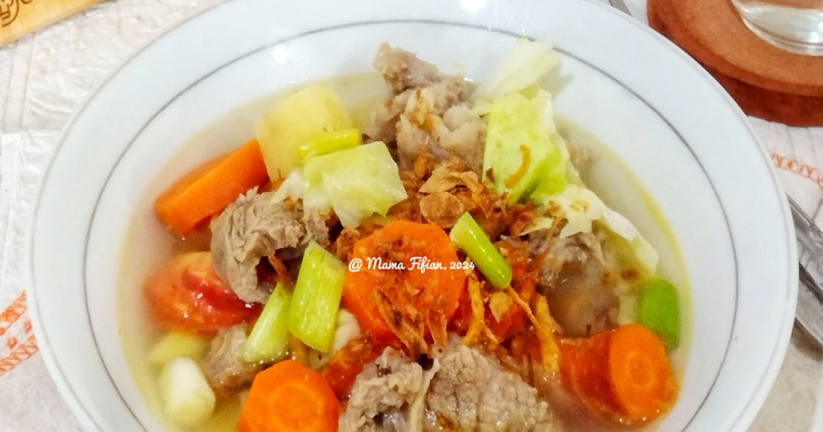 Resep Sop Daging Sapi 🐮 oleh Lanjarsih/Mama Fifian ( MasakanRumahan ...