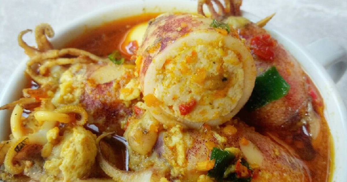 Resep Gulai cumi isi tahu oleh Tutihryt - Cookpad