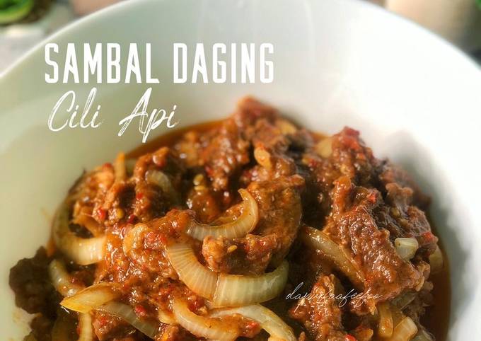 Resipi Sambal Daging Cili Api oleh Kakak Faa - Cookpad