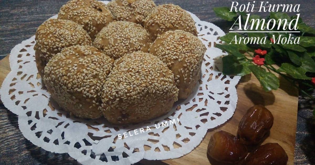 Resep Roti Kurma Almond Aroma Moka oleh Selera Ummi - Cookpad