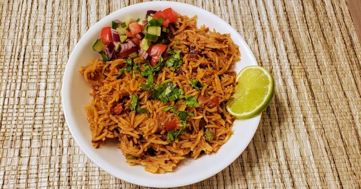 Linsy દ્વારા રેસીપી સોયા ચોરીઝો પુલાવ - કીમા પુલાવ - વેગન(Soy Chorizo ...